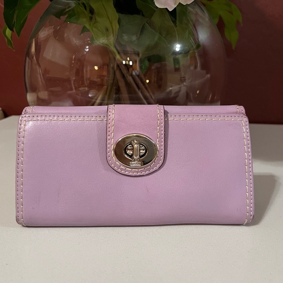 Coach | Bags | Coach Turnlock Lavender Continental Wallet | Poshmark